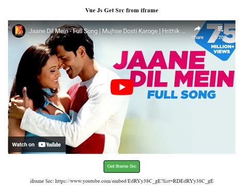 Vue Get Src From Iframe Vue Js Example