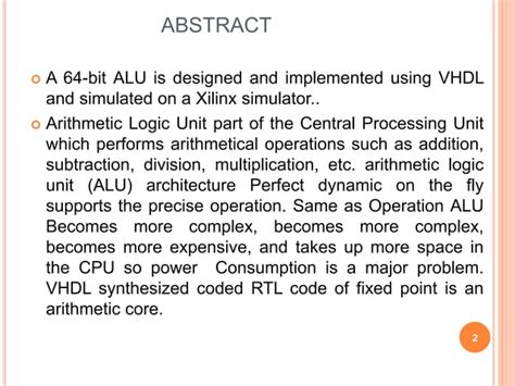 Design And Implementation Of 64 Bit Arithmetic Logic Unit On Fpga Using