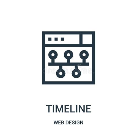 Timeline Icon Vector From Analytics Collection Thin Line Timeline Outline Icon Vector