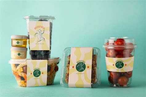 Premium Psd Pre Prepared Meal Packaging Mockup Design