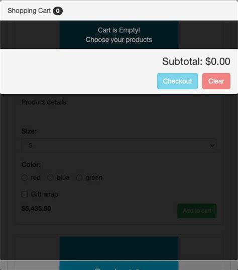 how to open cart in modal view · issue 19 · techlab jquery smartcart