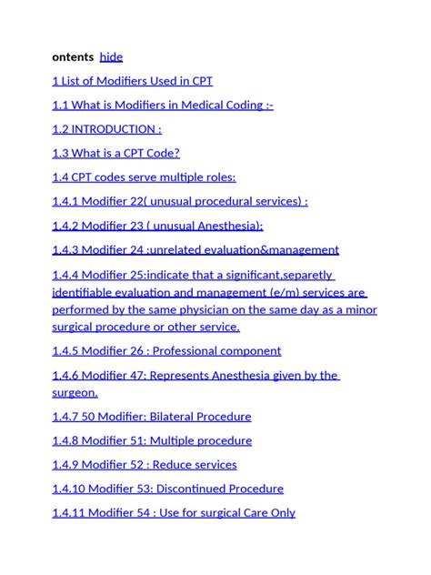 Cpt Modifiers Reference Guide Pdf