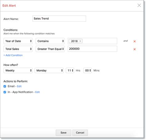 Create Data Alerts Analytics Plus