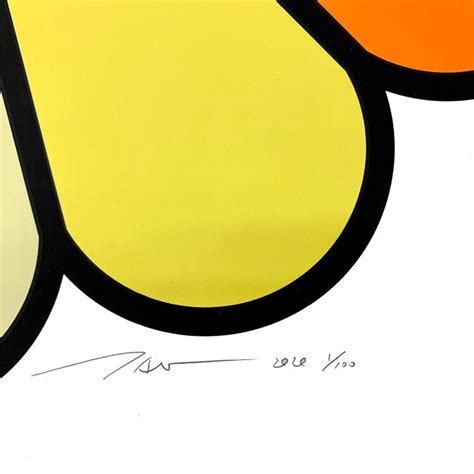 Print Multicolour Double Face Yellow From Takashi Murakami Dope Gallery