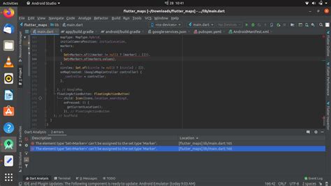 Flutter Error The Element Type Set Cant Be Assigned To The Set