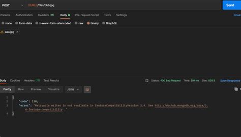 mongodb parse server save photo error retryable writes is not