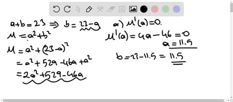 what two nonnegative real numbers a and b whose sum is 23 maximize a 2