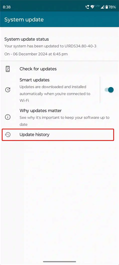 How To Check System Update History On Your Android Phone