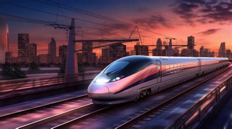 Premium Photo Highspeed Rail Networks Develop Highspeed Rail Ai Generated