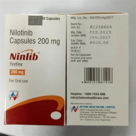 Nilotinib Capsules 200mgninlib At ₹ 1750box In New Delhi Id