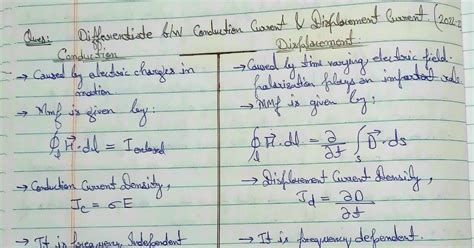 Differentiate Between Conduction Current And Displacement Current Xmonocodes