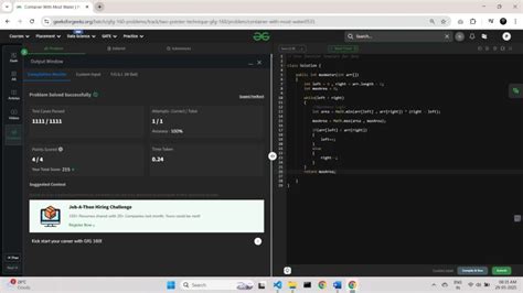 geekstreak2025 twopointer dsa java problemsolving geeksforgeeks… prathamesh nistane
