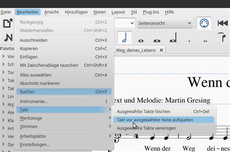 Split Measure Befor Selected Note In The Nightly Builds MuseScore