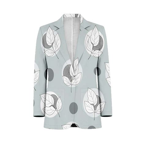 Elegant Leaves Dots Pattern Mens Suits Shawl Collar Slim Fit Suit Mens