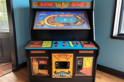 Premium Photo Vintage Arcade Game Cabinet Repurposed As A Bar Console