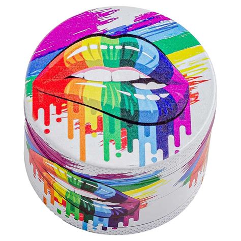 Rainbow Lips 55mm 4 Piece Aluminum Grinder Excitement Smokin Pa
