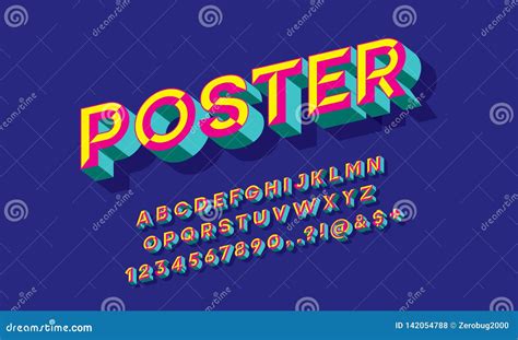 Chisel Font Vector Illustration 142054788