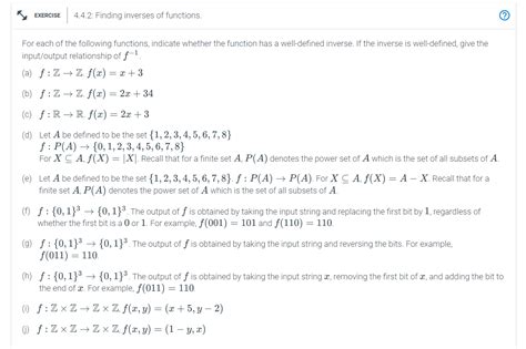 solved exercise 4 4 2 finding inverses of functions for