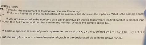 solved questions 1 ﻿consider the experiment of tossing two