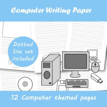 Computer Themed Writing Paper By Creative Fun Teachers Pay Teachers