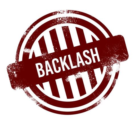 Backlash Red Round Grunge Button Stamp Stock Illustration