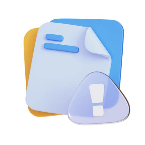 Error Files Warning Broken Alert Unavailable Document File 3d Illustration Download On