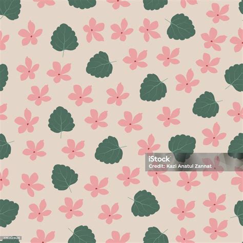 Scandi 꽃 완벽 한 패턴입니다 분홍색 스칸디나비아 꽃과 잎의 꽃이 만발한 표면 패턴 디자인 0명에 대한 스톡 벡터 아트 및 기타 이미지 Istock