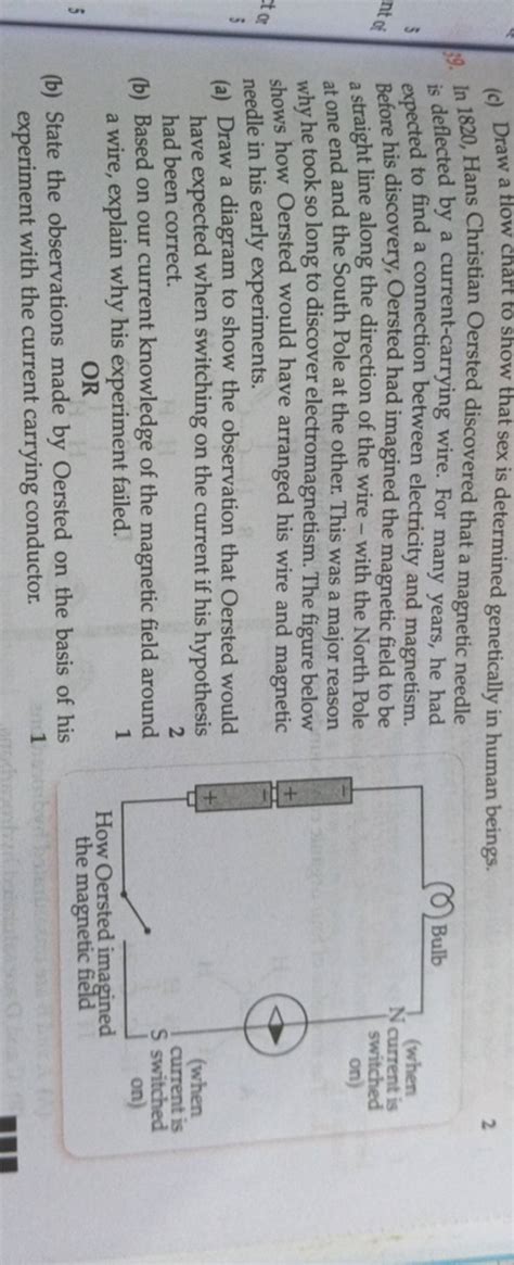 C Draw A Flow Chart To Show That Sex Is Determined Genetically In Human