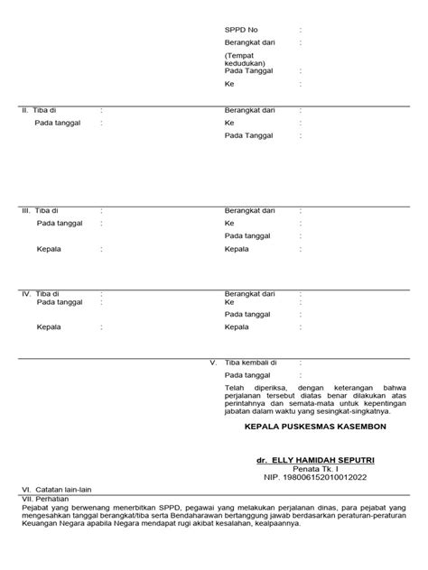 Form Sppd Belakang Kosong Pdf