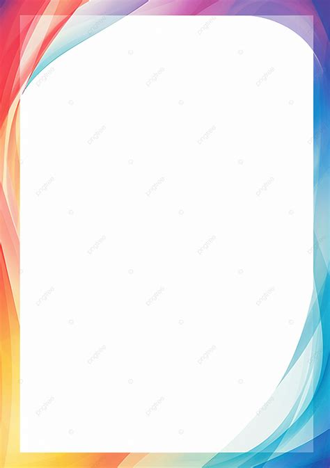다채로운 추상 배경 페이지 테두리 A4 문서 배경 화면 및 일러스트 무료 다운로드 Pngtree
