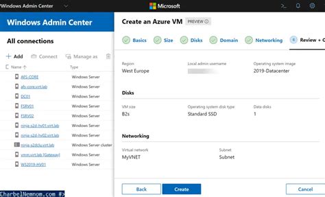 how to deploy an azure vm from windows admin center charbel nemnom