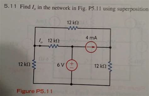 Solved Find I0 In The Network In Fig P5 11 Using Chegg Com
