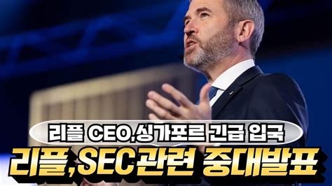 리플 비트코인 이더리움 리플 Ceo 싱가포르 입국 Sec 관련 중대발표” 리먼브라더스 파산 암호화폐와 관계는