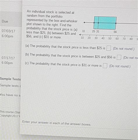 solved an individual stock is selected at random from the