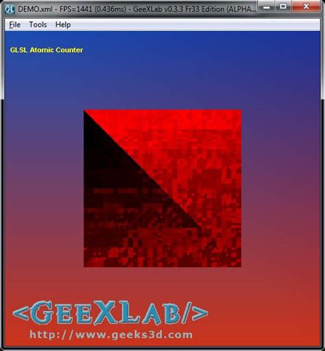 Opengl 42 Atomic Counter Demo Rendering Order Of Fragments Geeks3d