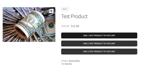 Woocommerce Pre Defined Add To Cart Quantity Selectors