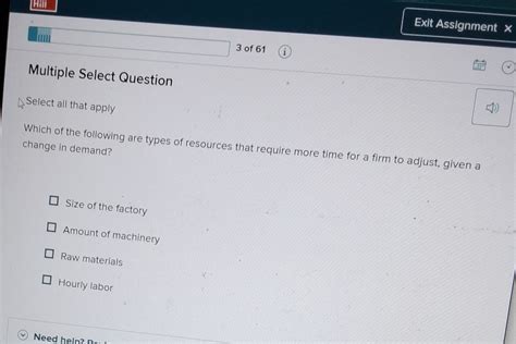 solved exit assignment3 ﻿of 61multiple select questionselect