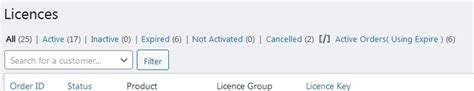 manage the expire subscription licenses wp software license for woocommerce