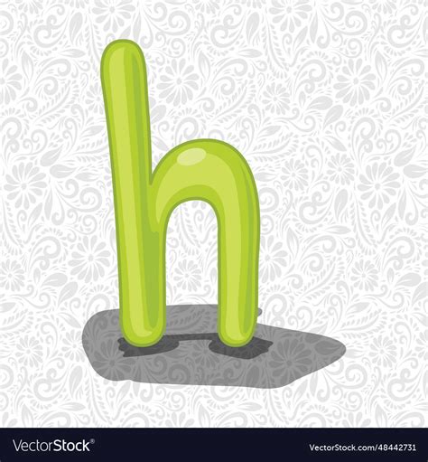 Alphabet Small Letter H Latter Art Alphabet Font Vector Image