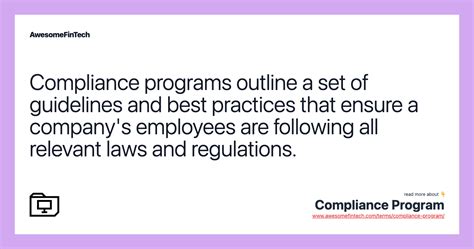 Compliance Program AwesomeFinTech Blog