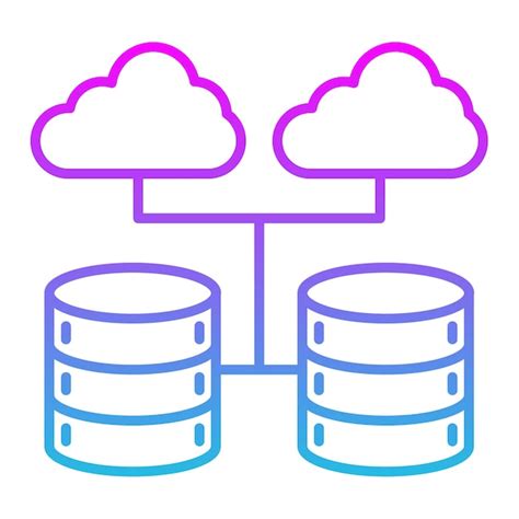 premium vector cloud database icon