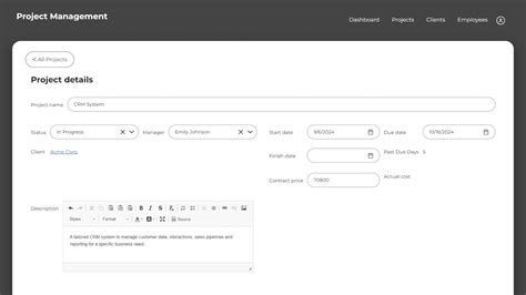 Project Management Software Free App Template Caspio Marketplace