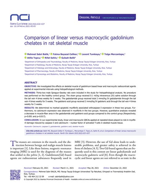 Pdf Comparison Of Linear Versus Macrocyclic Gadolinium Chelates In