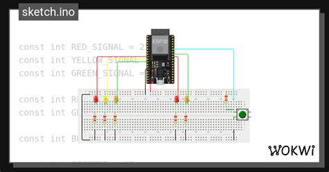 Semáfaro Com Pedestre Wokwi Esp32 Stm32 Arduino Simulator