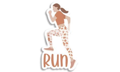 Running Girl Sticker Sport Print Then Cut Design Crafty
