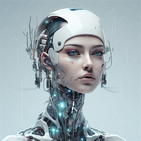 Premium Ai Image Futuristic Artificial Intelligence Character