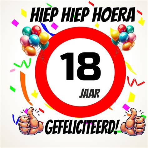 Verjaardags Tegeltje 18 Jaar Goedkope Feestwinkel