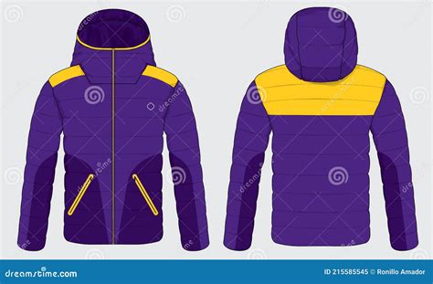 Winter Jacket Design Template Vector Stock Vector Illustration Of