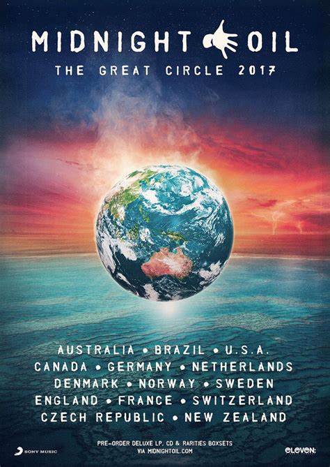 Midnight Oil Announce Their 2017 World Tour Concert Posters Musician