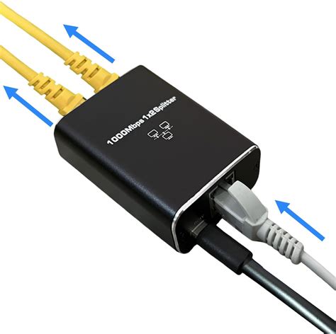 Ethernet Splitter 1 To 2 High Speed Gigabit Ethernet Cable Splitter 1000 Mbps Rj45